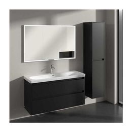 Villeroy & Boch Villeroy und Boch Skyla Hochschrank C80101VL 2 T&uuml;ren, 350 x 1700 x 349 mm, Volcano Black / Volcano Black