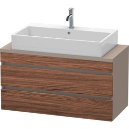 Duravit DuraStyle Waschtisch-Unterschrank DS530902143 100 x 47,8 cm, nussbaum dunkel/basalt matt, f&uuml;r Konsole, 2 Schubk&auml;sten