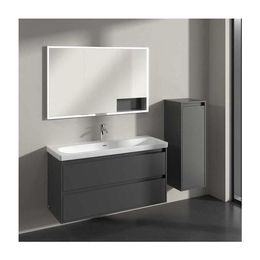 Villeroy & Boch Villeroy und Boch Skyla Seitenschrank C80201VR 1 T&uuml;r, 1 Schublade, 350 x 1000 x 349 mm, Graphite / Graphite