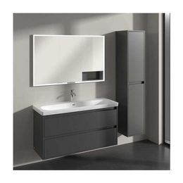 Villeroy & Boch Villeroy und Boch Skyla Hochschrank C80101VR 2 T&uuml;ren, 350 x 1700 x 349 mm, Graphite / Graphite