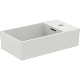 Ideal Standard Extra Hand-Waschtisch T3734MA 45x25x15cm, Hahnbank rechts, mit &Uuml;berlauf, 1 Hahnloch, wei&szlig; Ideal Plus