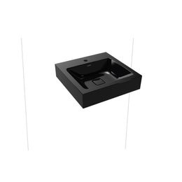 Kaldewei Cono Wand-Waschtisch 908606013701 schwarz Perl-Effekt, 50x50cm, ohne &Uuml;berlauf, 1 Hahnloch