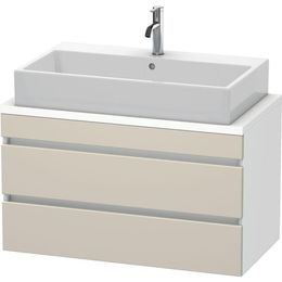 Duravit DuraStyle Waschtisch-Unterschrank DS530809118 90 x 47,8 cm, taupe/wei&szlig; matt, f&uuml;r Konsole, 2 Schubk&auml;sten