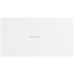 Villeroy & Boch Villeroy und Boch Squaro Infinity Duschwanne UDQ1580SQI2LVRW 150 x 80 x 4 cm, Stone White, Eck-Einbau links gegen Wand