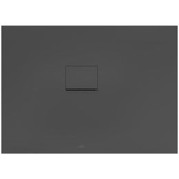 Villeroy & Boch Villeroy & Boch Squaro Infinity Duschwanne UDQ1180SQI2LV1S, 110 x 80 x 4 cm, anthrazit