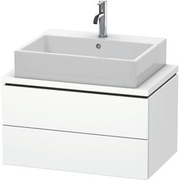 Duravit L-Cube Waschtisch-Unterschrank LC580601818 72 x 47,7 cm, wei&szlig; matt, f&uuml;r Konsole, 2 Schubk&auml;sten