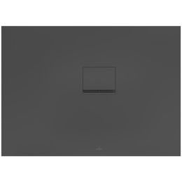 Villeroy & Boch Villeroy & Boch Squaro Infinity Duschwanne UDQ1180SQI2RV1S, 110 x 80 x 4 cm, anthrazit