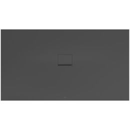 Villeroy & Boch Villeroy und Boch Squaro Infinity Duschwanne UDQ1810SQI2MV1S 180 x 100 x 4 cm, anthracite, Aufma&szlig; f&uuml;r fl&auml;chenb&uuml;ndige Installation