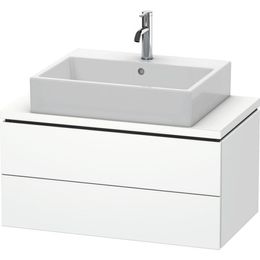 Duravit L-Cube Waschtisch-Unterschrank LC580701818 82 x 47,7 cm, wei&szlig; matt, f&uuml;r Konsole, 2 Schubk&auml;sten