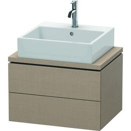 Duravit L-Cube Waschtisch-Unterschrank LC580507575 62 x 47,7 cm, leinen, f&uuml;r Konsole, 2 Schubk&auml;sten