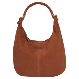 Bruno Banani Damen Shopper, braun, Leder, unifarben, Taschen, echt Leder