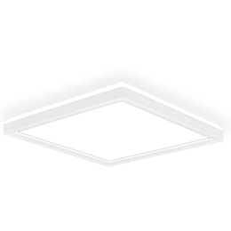 B.K.LICHT LED Deckenleuchte "BKL1599 Ultraflache Deckenlampe, LED Panel mit Backlight", 1, H: 3cm, 1 Stk., weiß, Wohnzimmer, Leuchten, 4.000K, 1.900