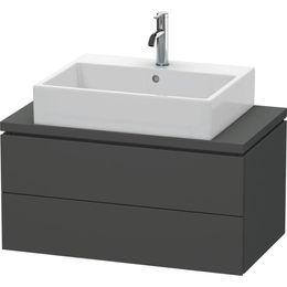 Duravit L-Cube Waschtisch-Unterschrank LC580704949 82 x 47,7 cm, graphit matt, f&uuml;r Konsole, 2 Schubk&auml;sten