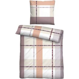 Bettw&auml;sche "0380746", altrosa, B/L: 155cm x 220cm, 1 Stk., 1 Stk., Fleece, B/L: 80cm x 80cm, 2 Stk., Fleece, Obermaterial: 100% Polyester, CASTELL - MARKENBETTW&Auml;SCHE, Bettw&auml;sche, Bettw&auml;sche, Nicki, kuschelig + flauschig, temperaturausgleichend, b&uuml;gelfrei, RV