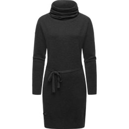 Ragwear Damen Sweatkleid "Babett Dress Intl.", grau, Gr. XL, Strick, 100% Baumwolle, Kleider, warmes Winterkleid mit breitem Rollkragen