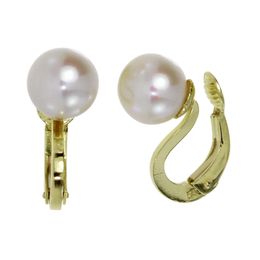 OSTSEE-SCHMUCK Damen Paar Ohrclips "- Perle 8,5-9 mm - Gold 585/000 - Zuchtperle", Gelbgold 585, gold, Gelbgold 585, Ohrringe