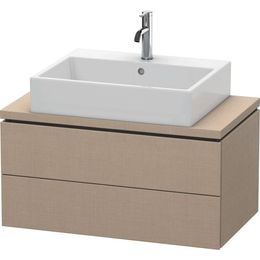 Duravit L-Cube Waschtisch-Unterschrank LC580707575 82 x 47,7 cm, leinen, f&uuml;r Konsole, 2 Schubk&auml;sten