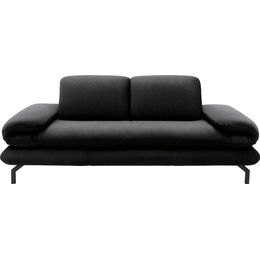 2-Sitzer, B:224cm H:83cm T:98cm, grau, LOOKS by Wolfgang Joop, 100% Polyester, Sofas, "LOOKS by Wolfgang Joop 2-Sitzer-Sofa >>LOOKS XIII<<",
