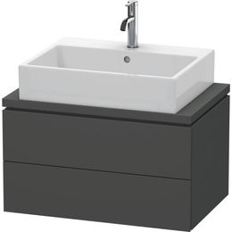 Duravit L-Cube Waschtisch-Unterschrank LC580604949 72 x 47,7 cm, graphit matt, f&uuml;r Konsole, 2 Schubk&auml;sten