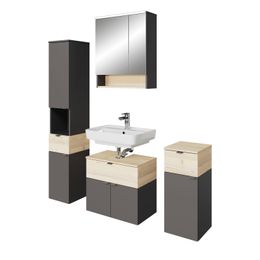 Badm&ouml;bel-Set SAPHIR, grau, Kastenm&ouml;bel-Sets, "Quickset 394"