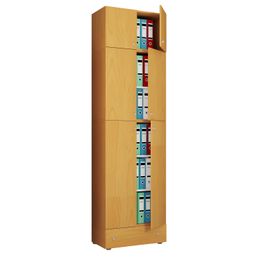 Aktenschrank Vcm, B:70cm H:240cm T:39cm, braun, Obermaterial: 100% Holz Wood., Büro, Schränke, "Vcm XXXL Büroschrank mit 5 Fächern mit Aufsatz und