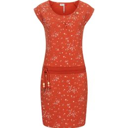 Ragwear Damen Sommerkleid "Penelope", orange, Gr. XL, 100% Baumwolle, Kleider, leichtes Baumwoll Kleid mit Print