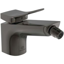 Ideal Standard Conca Bidetarmatur BC760A5 mit Ablaufgarnitur, Ausladung 133mm, Magnetic Grey