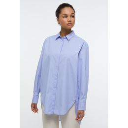 Eterna Damen Hemdbluse "OVERSIZE FIT", blau, Gr. 42, 100% cotton, Blusen