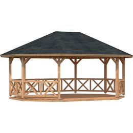 Holzpavillon Palmako, braun, Garten, Pavillons, "Betty", BxT: 615x551 cm, hellbraun