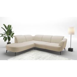 Sit & More Ecksofa SIT & MORE, B:300cm H:87cm T:267cm, beige, 95% Polyester, 5% Polyamid, Wohnzimmer, Sofas, "Zoe", ink.Sitztiefenverstellung, wahlweise mit
