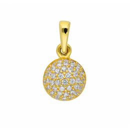 Adelia´s ADELIA ́S Damen Kettenanhänger "Damen 333 Gold Anhänger mit Zirkonia Ø 7,8 mm", Damen,mit Zirkonia, Gelbgold 333 Gold, gold, Gelbgold 333, Gold,