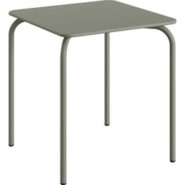 Gartentisch Essentials, B:70cm H:73cm T:70cm, gr&uuml;n, Pulverbeschichteter Stahl, Tische, "Olly", Terrassentisch quadratisch