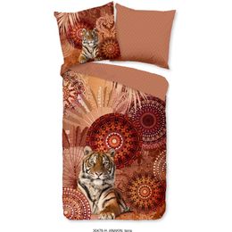 Wendebettwäsche HIP, bunt, Satin, Obermaterial: 100% Baumwolle, Bettwäsche, "Anakin", Mako-Satin, 135x200, Reißverschluss, Wendeoptik, Mandala,