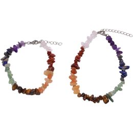 Firetti Damen Schmuckset "Multipack Schmuck Geschenk Armband Fußkette Chakra Edelsteine", bunt, Edelstahl, Schmuck_Sets, Made in Germany - mit
