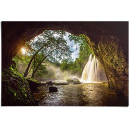 Poster Reinders, B:91,5cm H:61cm, gr&uuml;n, Papier, K&uuml;che, Bilder, "Natur Grotte"
