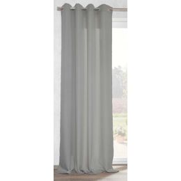 Vorhang my home, B:140cm H:245cm, grau, Polyester, Wohnzimmer, Gardinen, "Velonia", stilvoll, funktional und pflegeleicht