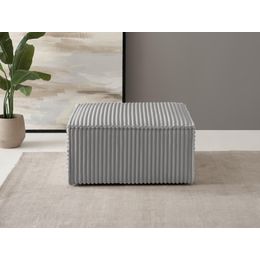 Hocker OTTO HOME, B:80cm H:42cm T:80cm, grau, Bezugstoff 100% PES ;Gramatur 400g/qm +/- 5%, Wohnzimmer, Hocker, "FINNLEY, Polsterhocker in Bouclé,