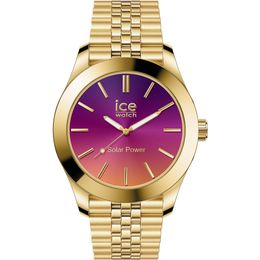 Ice Watch ICE-WATCH Damen Solaruhr "ICE steel - Small - SOLAR 3H", gold, Armbanduhren, Armbanduhr, Damenuhr, Edelstahlarmband, bis 10 bar wasserdicht