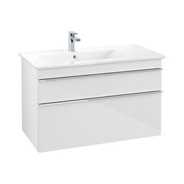 Villeroy & Boch Villeroy und Boch Venticello Waschtisch-Unterschrank A92701DH 95,3 x 59 x 50,2 cm, Becken links, Griff Chrom, Glossy White