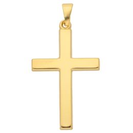 Adelia´s ADELIA ́S Damen Kettenanhänger "Damen Gold Schmuck 585 Gold Kreuz Anhänger", Gold, gold, Gold, Schmuckanhänger, Goldschmuck für Damen & Herren