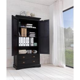 Mehrzweckschrank Sit, B:98cm H:183,5cm T:44cm, braun, Massivholz, K&uuml;che, Schr&auml;nke, "Samba", im Lodge-Stil