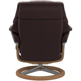 stressless "Reno" Set, Relaxsessel mit Hocker, mit Hocker, mit Signature Base, Gr&ouml;&szlig;e S, M & L, Gestell Eiche