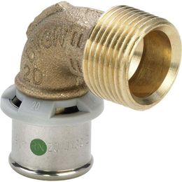 Viega Sanfix-P Bogen 566302 50 mm x R 1 1/4, 90Grad, mit SC-Contur, Mehrkant, Rotguss