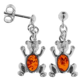 OSTSEE-SCHMUCK Damen Paar Ohrh&auml;nger "- Teddy - Silber 925/000 - Bernstein", Silber 925 (Sterlingsilber), silber, Silber 925 (Sterlingsilber), Ohrringe