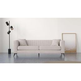 4-Sitzer Home Affaire, B:231cm H:74cm T:86cm, beige, 100% Polyester, Sofas, "MATTHEW elegantes Designsofa, Maße B/T/H: 231/86/74 cm", XXL, Steppung