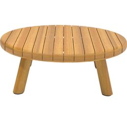 Gartentisch Best, B:80cm H:25cm T:80cm, braun, Akazienholz + Outdoorstoff, Tische, "Matera", Kaffeetisch Akazie 80 cm
