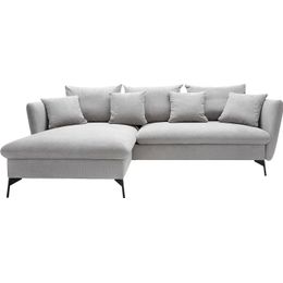 Ecksofa OTTO HOME, B:258cm H:91cm, grau, 100% Polyester;PU-Schaum und Nosag-Federung.;Federung Ottoman : 12 x Feder Type B 1650mm;Ferderung 2 Sitzer: