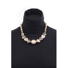 Damen Kette mit Anh&auml;nger "Hanka", braun, Basic, Collezione Alessandro, PTFE-Kunststoff, Halsketten, mit auffallenden Perlen