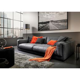 Big-Sofa 3C CANDY, B:294cm H:85cm T:150cm, grau, 100% Leder, Sofas, "Karalis mit extra gro&szlig;er Sitztiefe, elegantes Mega Sofa zum Relaxen", auch in
