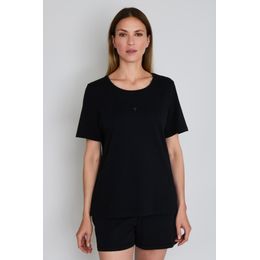JOOP! JOOP Damen T-Shirt "Cosy", Gr. 40, schwarz, Jersey, Obermaterial: 95% Baumwolle, 5% Elasthan, unifarben, Shirts, mit schlichter Eleganz